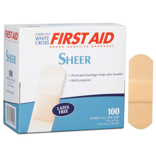 1" x 3" Sheer Adhesive Bandages | MedSTAT