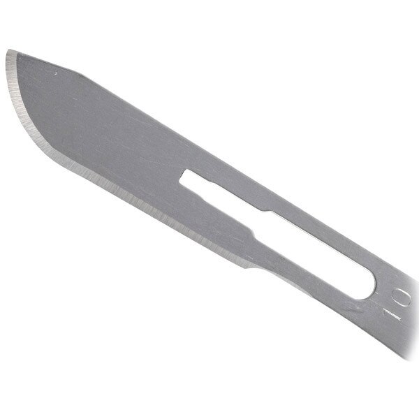 #10 Stainless Steel Surgical Blade - Sterile - 100 per Box | MedSTAT