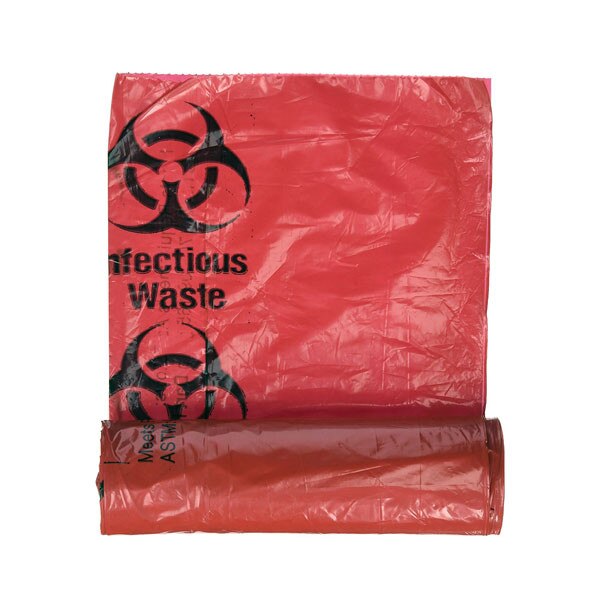 15 Gallon Red Biohazard Waste Trash Bag | MedSTAT