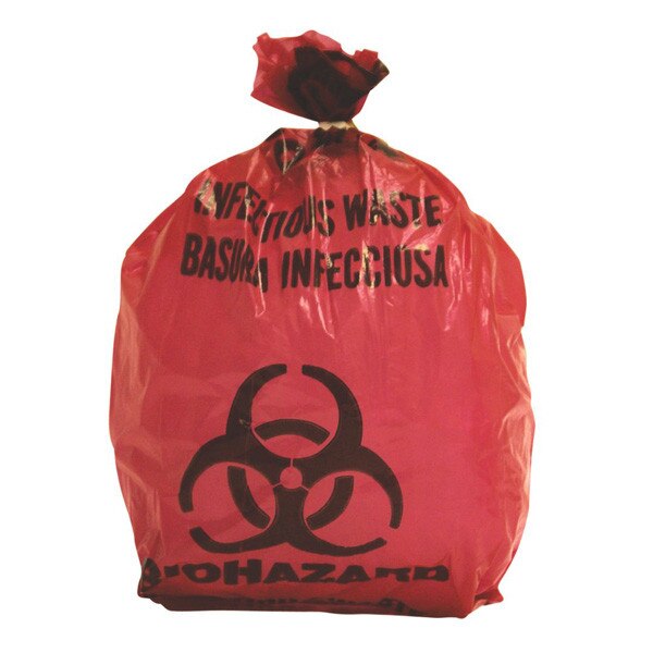 Bag Biohazard 3gal bag w/ Symbol Red Black | MedSTAT