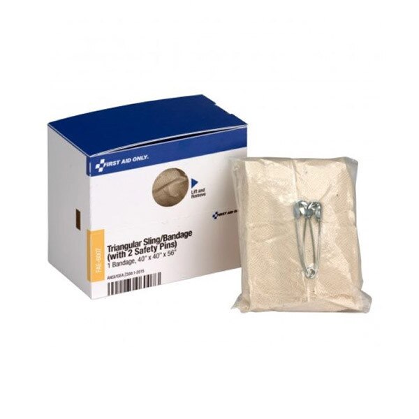 Cotton Muslin Triangle Bandage with Safety Pins - Non-Sterile | MedSTAT