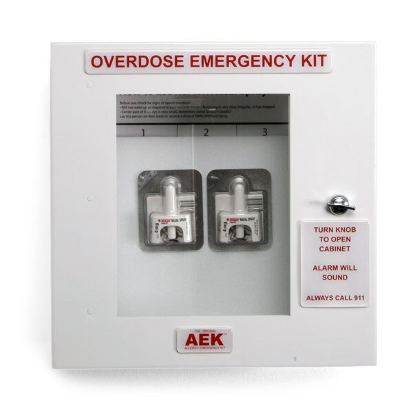 Non-Locking Naloxone / Narcan Opioid Overdose Emergency Kit with Door ...