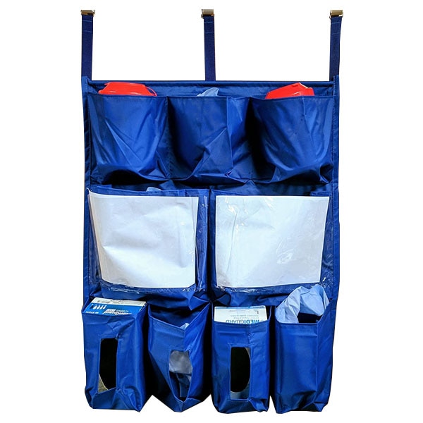 Isolation PPE Over the Door Caddy - Blue | MedStat