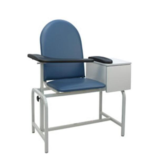 Blood Draw Chair 300lb Flip Arm and Cabinet | MedSTAT