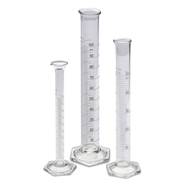 10, 50, 100mL Set Glass Graduated Cylinders | MedSTAT