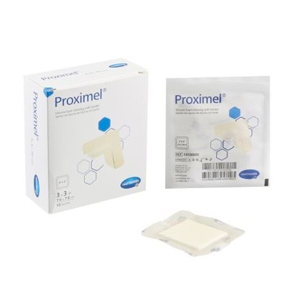 Proximel™ Silicone Foam Dressing with Border, Sterile - 3 in X 3 in ...