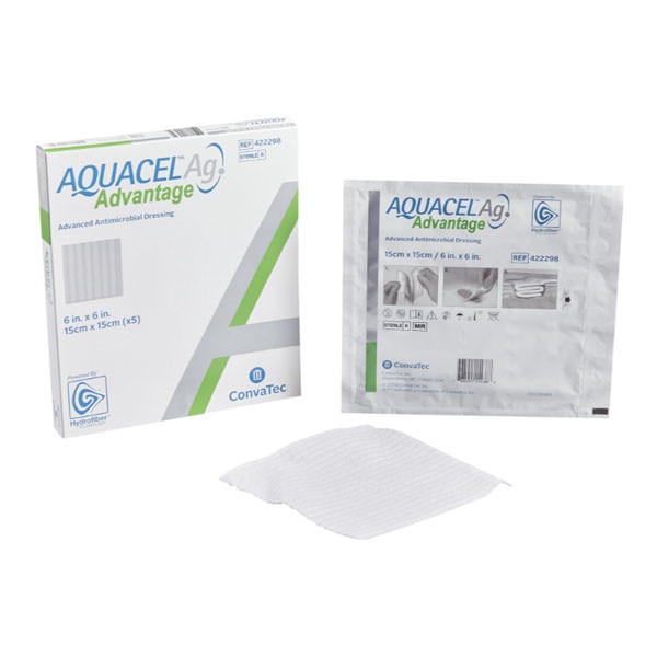 Aquacel® Ag Advantage Silver Hydrofiber Sterile Dressing - 6 X 6 Inch ...