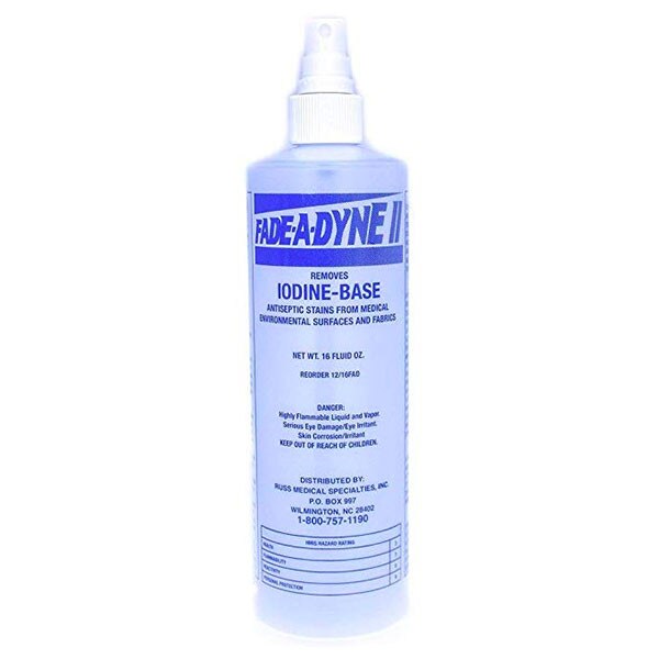 Iodine Stain Remover Fade-A-Dyne II Liquid 16 oz. Bottle Alcohol Scent ...