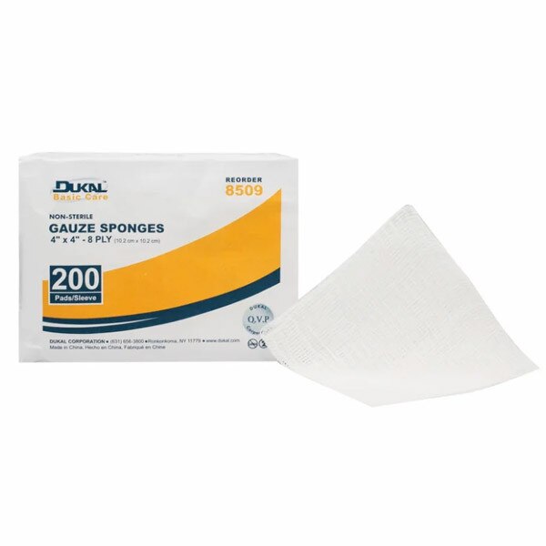4x4 Cotton Gauze Sponge - 8 Ply (200 Pack) | MedStat