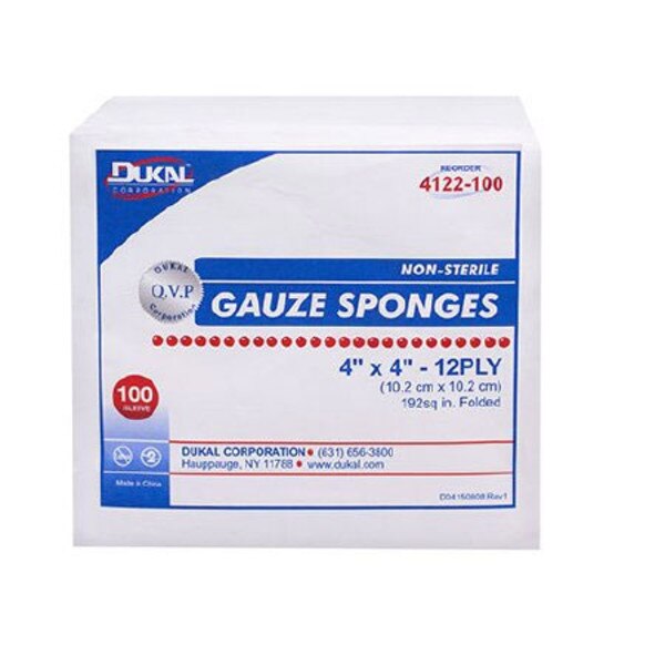 4" x 4" 12-Ply Cotton Gauze Sponge | MedSTAT