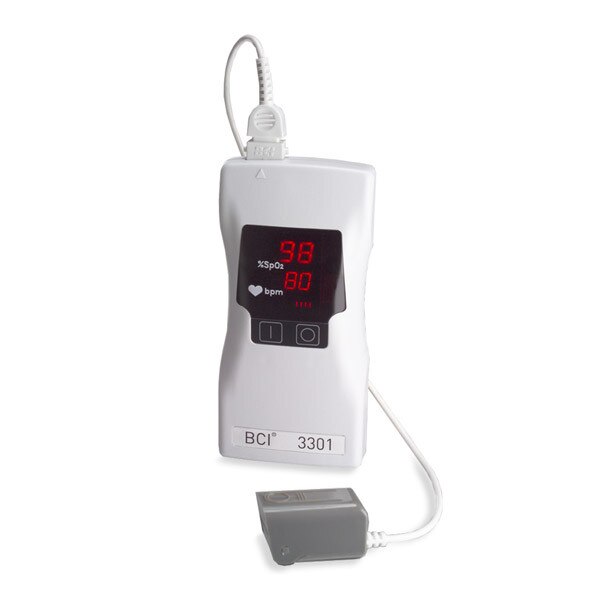 Hand-Held Pulse Oximeter with Oximetry Finger Sensor | MedStat