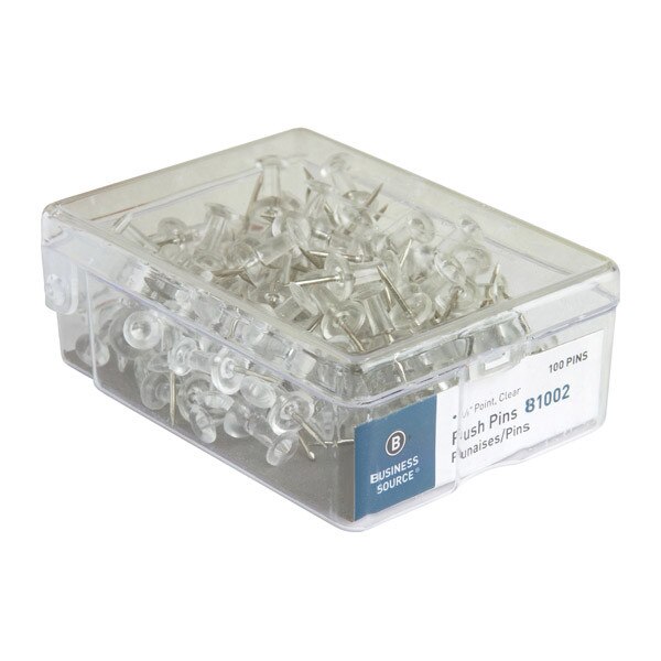 Clear Push Pins - 100 Per Pack | MedSTAT