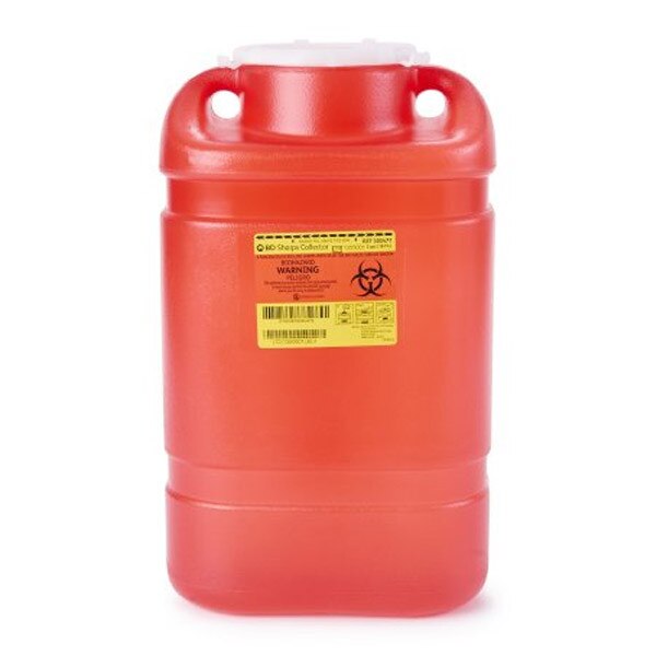 5 Gallon Sharps Container - Hinged Lid - 1 per Each | MedSTAT