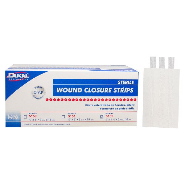 Sterile Wound Closure Strips - Adhesive Backs - 50 Packs per Box | MedSTAT