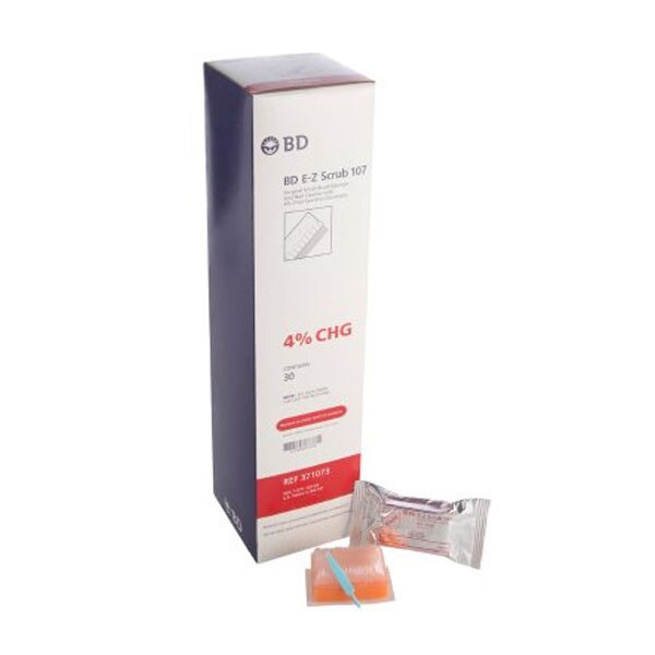 Impregnated Scrub Brush E-Z Scrub Polyethylene Red | MedSTAT