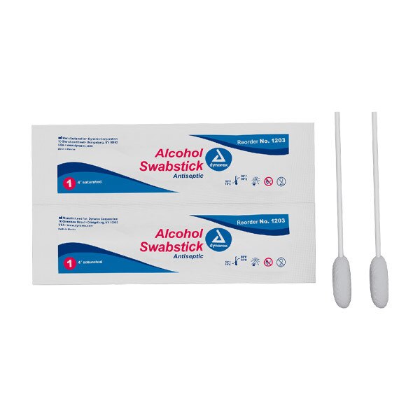 Impregnated Alcohol Swabsticks, 50 Swabs per Box | MedSTAT