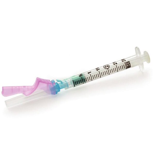 3mL Syringe With Safety - 23g x 1in - 50 Per Box | MedSTAT
