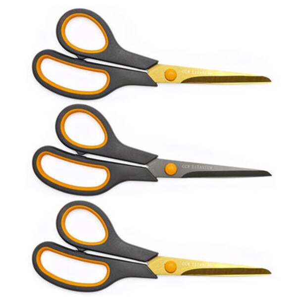 8" Comfort Grip Scissors (3 Count) | MedSTAT