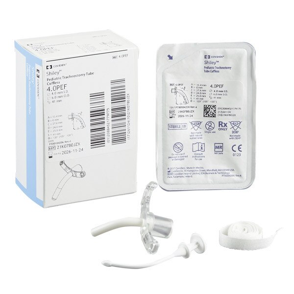 Pediatric Trach Tube Uncuffed Size 4 | MedSTAT