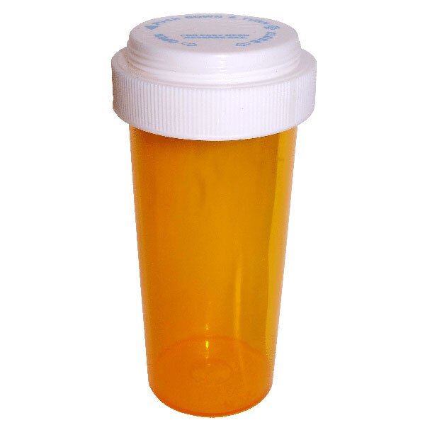 20 Dram Amber Vial - White Reversible Cap | MedStat